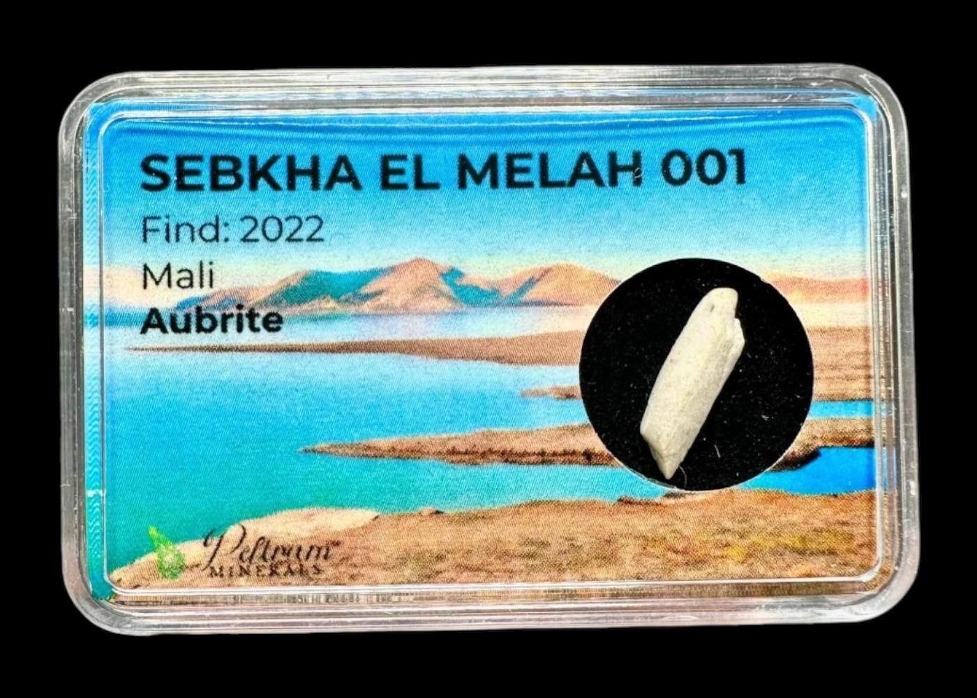 Meteorit Sebkha el Melah 001 v krabičce | PeltramMinerals
