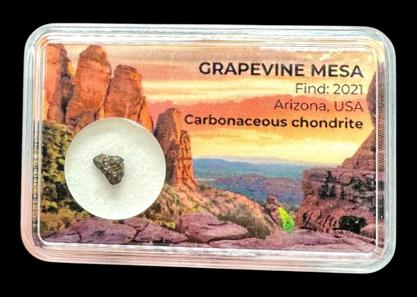 Meteorit Grapevine Mesa v krabičce | PeltramMinerals